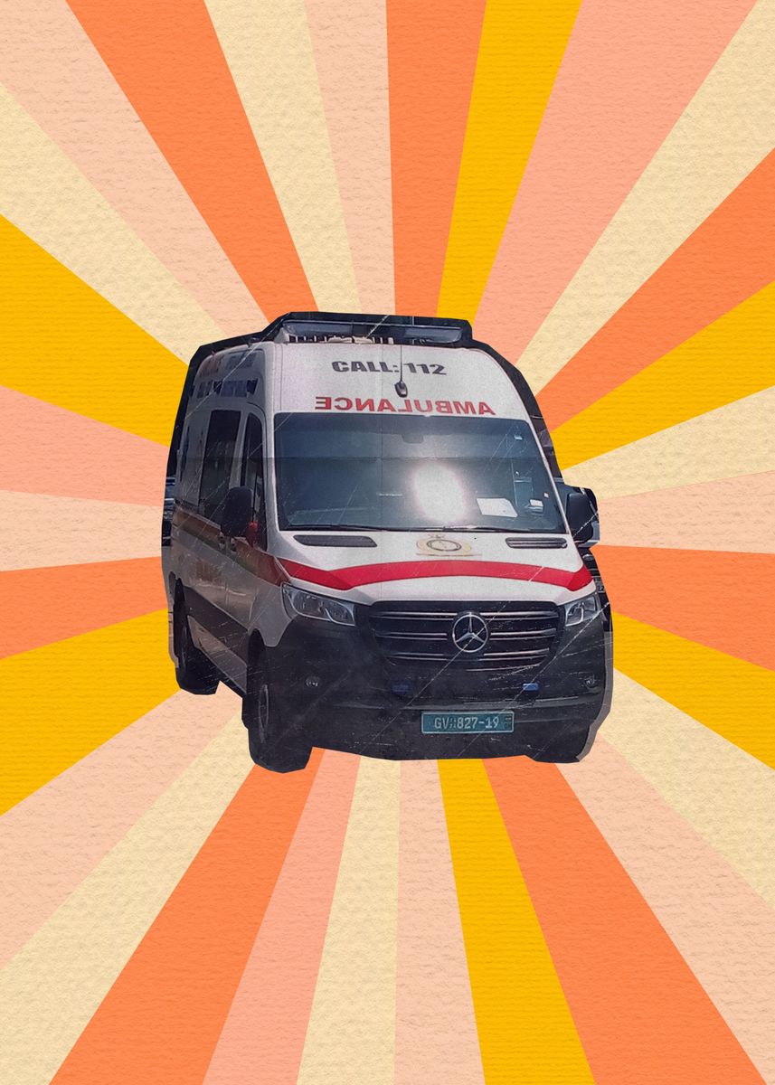 'classic ambulance' Poster, picture, metal print, paint by ...