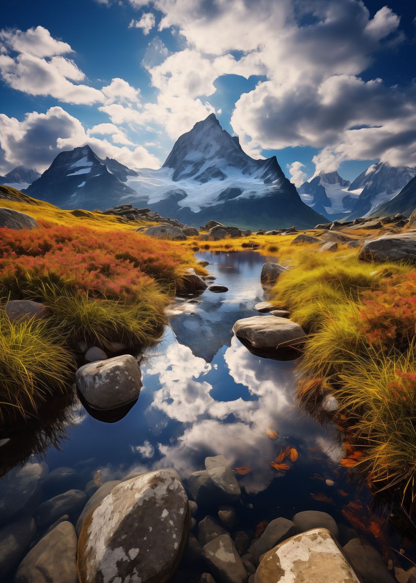 'Summit Path' Poster, picture, metal print, paint by Adam | Displate