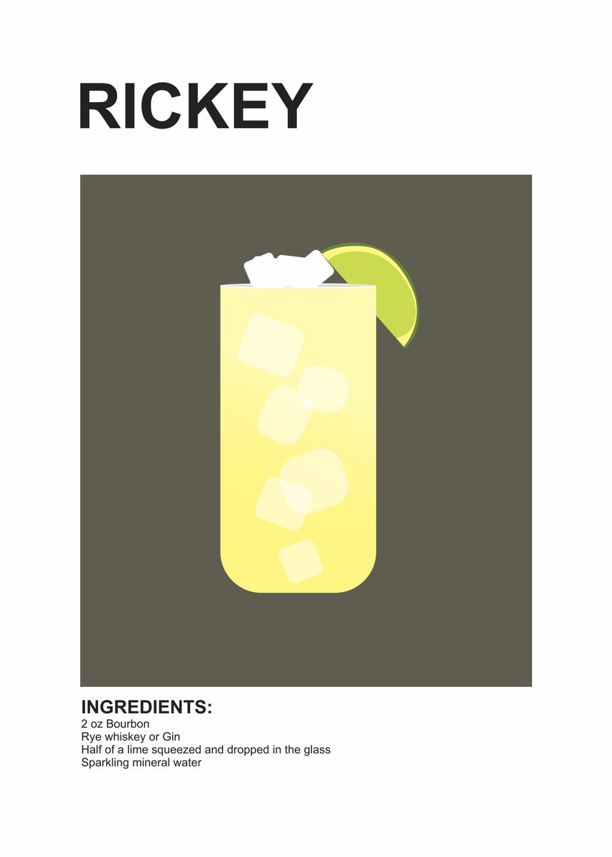 'cocktail classic' Poster, picture, metal print, paint by Ratna Mutia ...