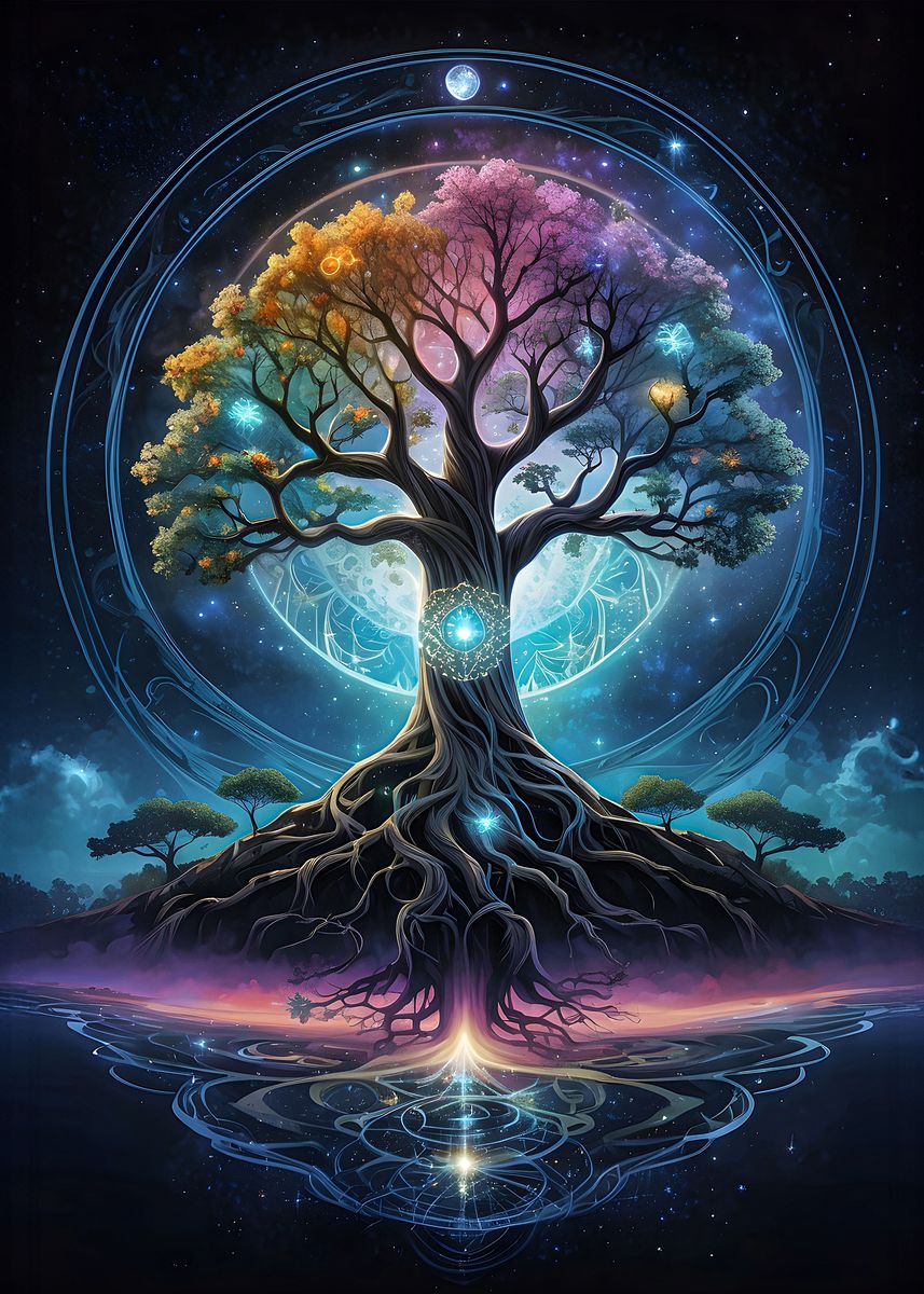 'Cosmic Tree Of Life' Poster, picture, metal print, paint by Bowie ...