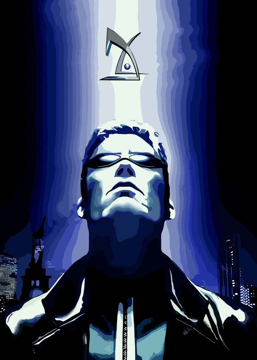 'deus ex' Poster, picture, metal print, paint by Crusty Craft | Displate