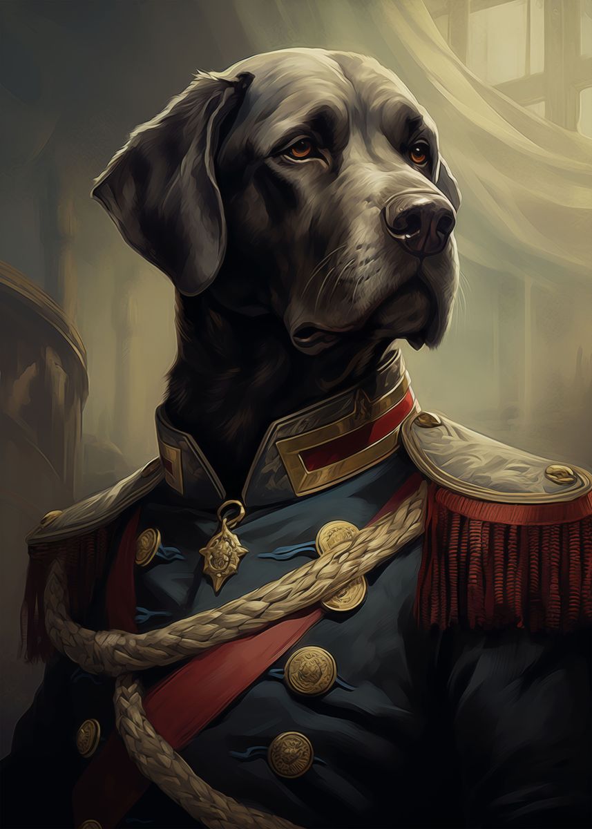 'Labrador General' Poster, picture, metal print, paint by Posterlicious ...
