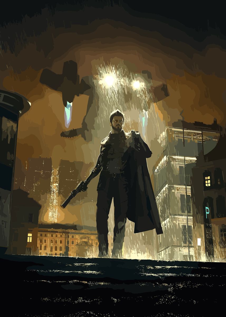 'deus ex' Poster, picture, metal print, paint by Crusty Craft | Displate