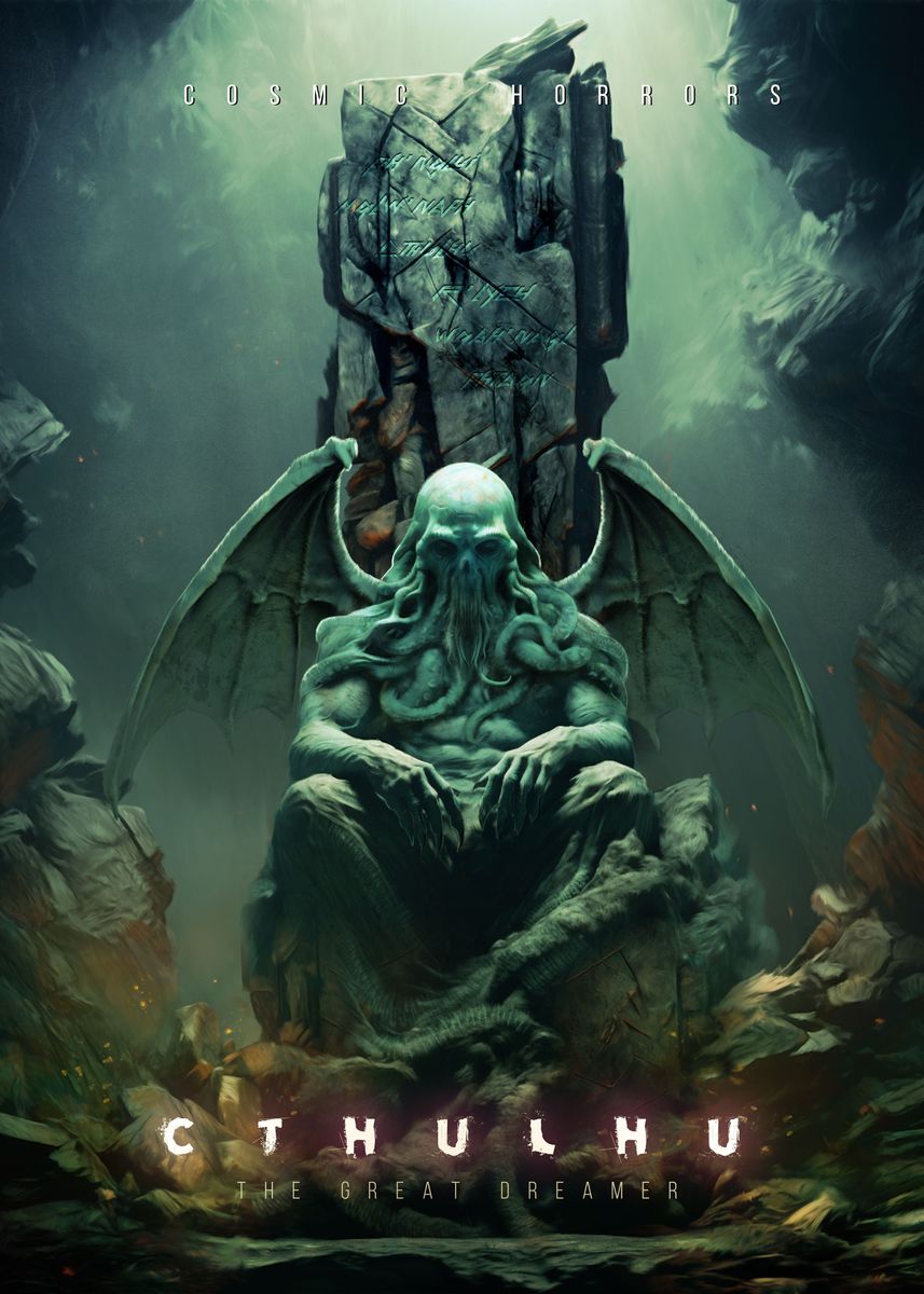 'Cthulhu the Great Dreamer' Poster, picture, metal print, paint by ...