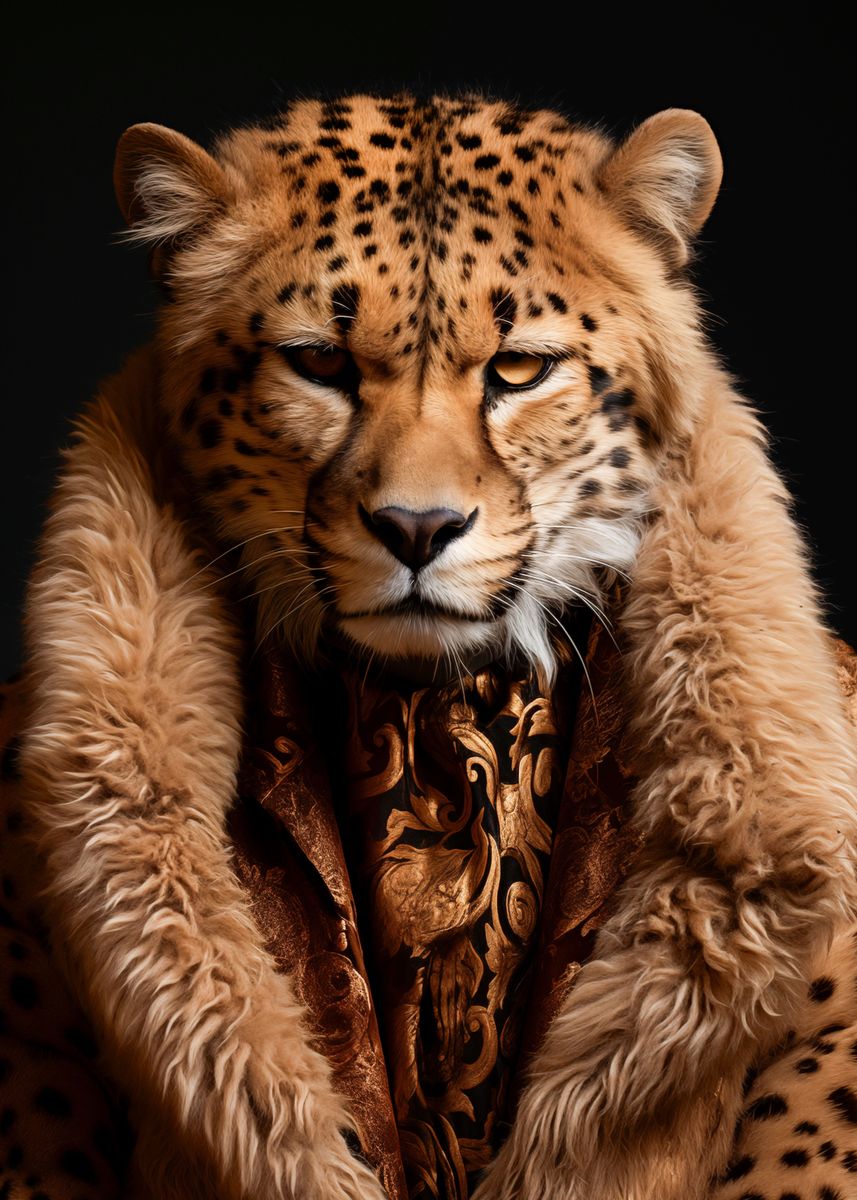 'Cheetah and his Furr' Poster, picture, metal print, paint by The ...