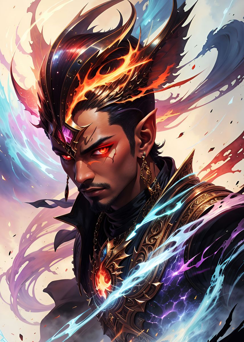 'Djinn God Poster 2' Poster, picture, metal print, paint by QTK Design ...