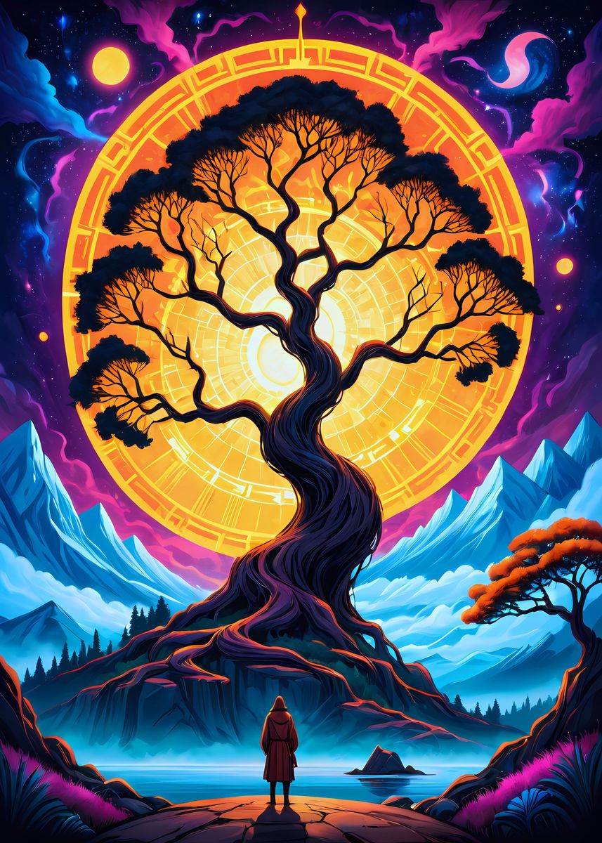 'The Wisdom Tree' Poster, picture, metal print, paint by Dominustheus ...
