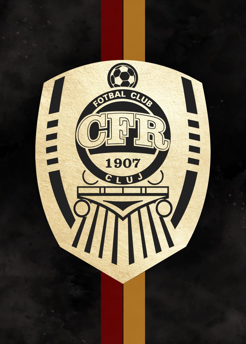 'CFR Cluj' Poster, picture, metal print, paint by Luke Vassel | Displate