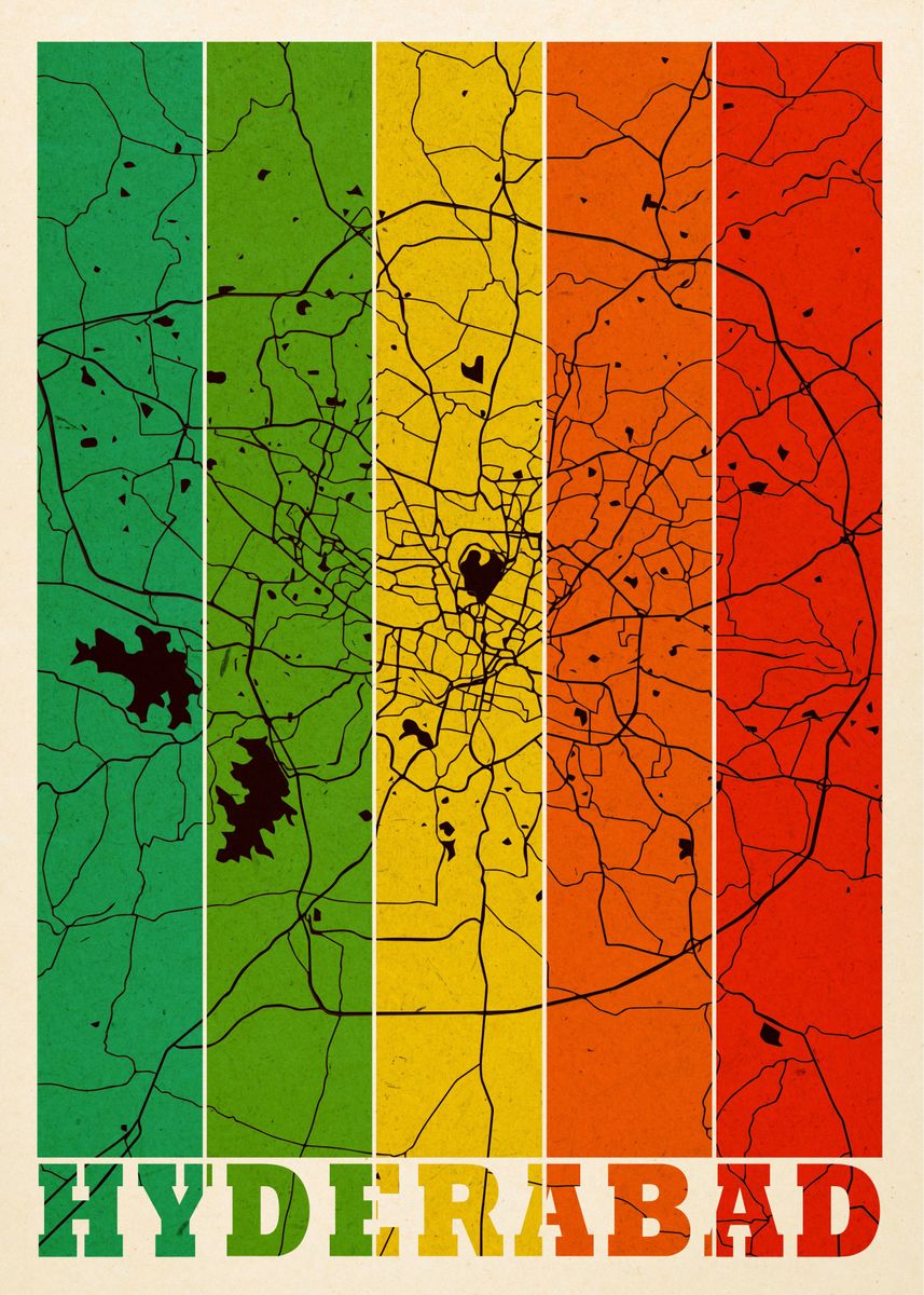 'Hyderabad Telangana Indi' Poster, picture, metal print, paint by Ryan ...