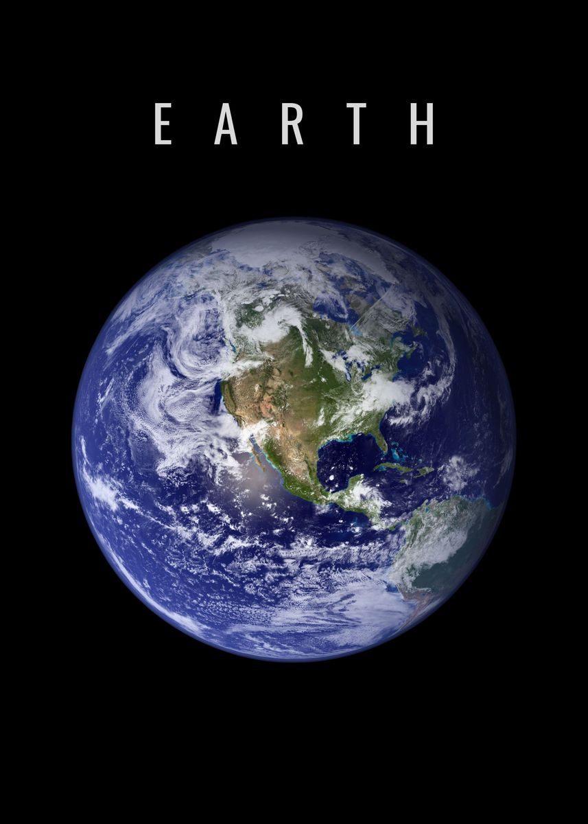 'Earth from Space' Poster, picture, metal print, paint by Batrisyia ...