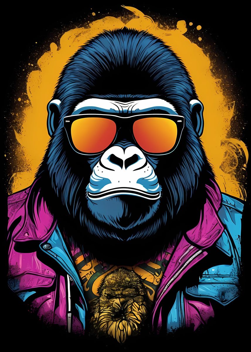 'Gorilla Boss' Poster, picture, metal print, paint by Dominustheus ...