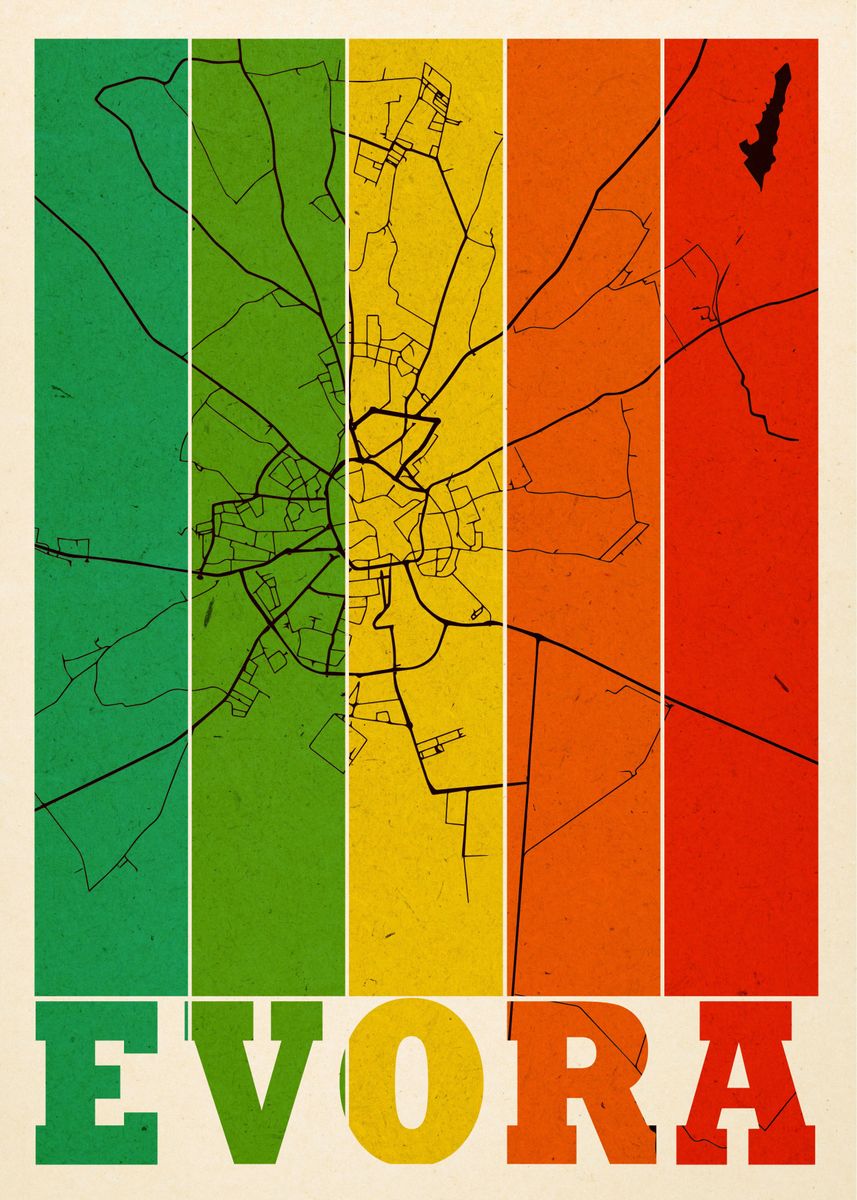 'Evora Portugal' Poster, picture, metal print, paint by Ryan Proffitt ...