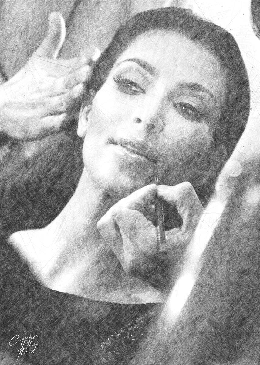 'Kim K' Poster, picture, metal print, paint by cypher the third | Displate