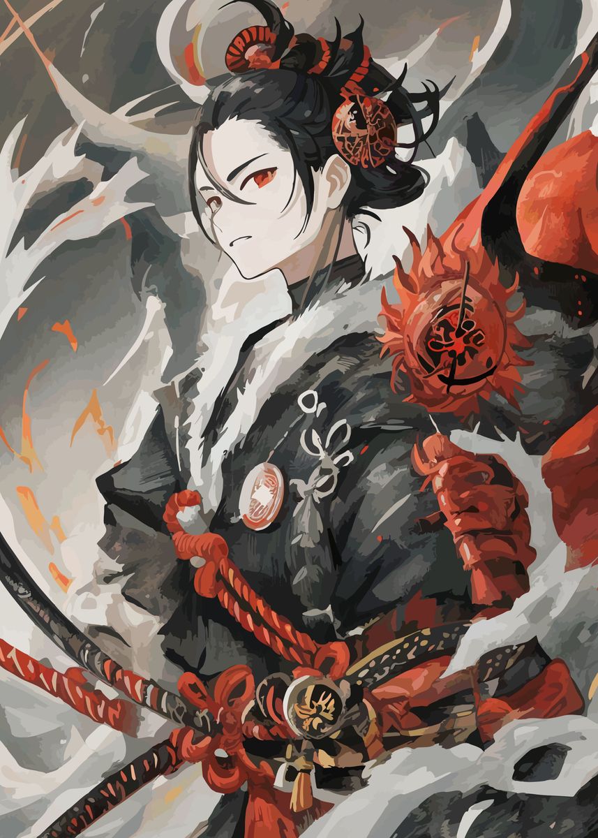 'Enso Samurai Survival' Poster, picture, metal print, paint by upaupe ...