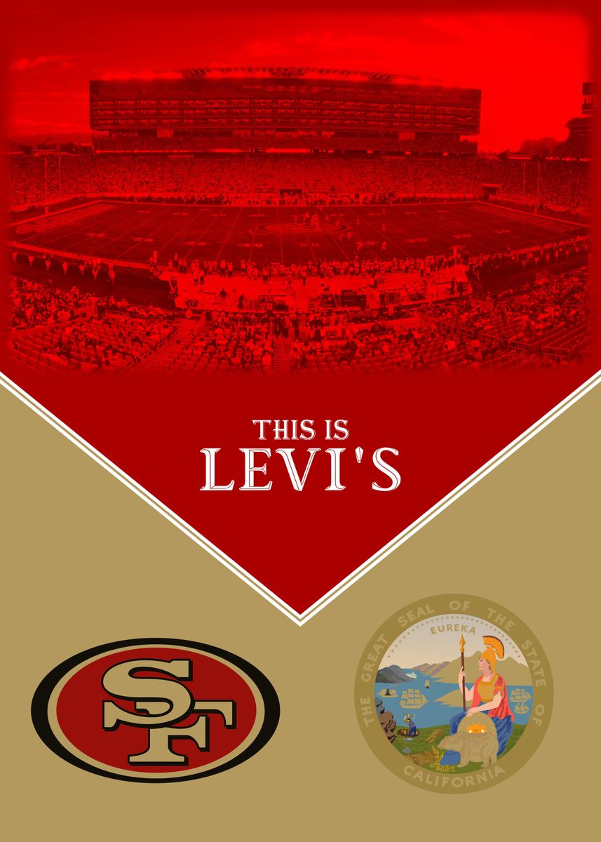 'Levis Stadium' Poster, picture, metal print, paint by Murray Oren ...