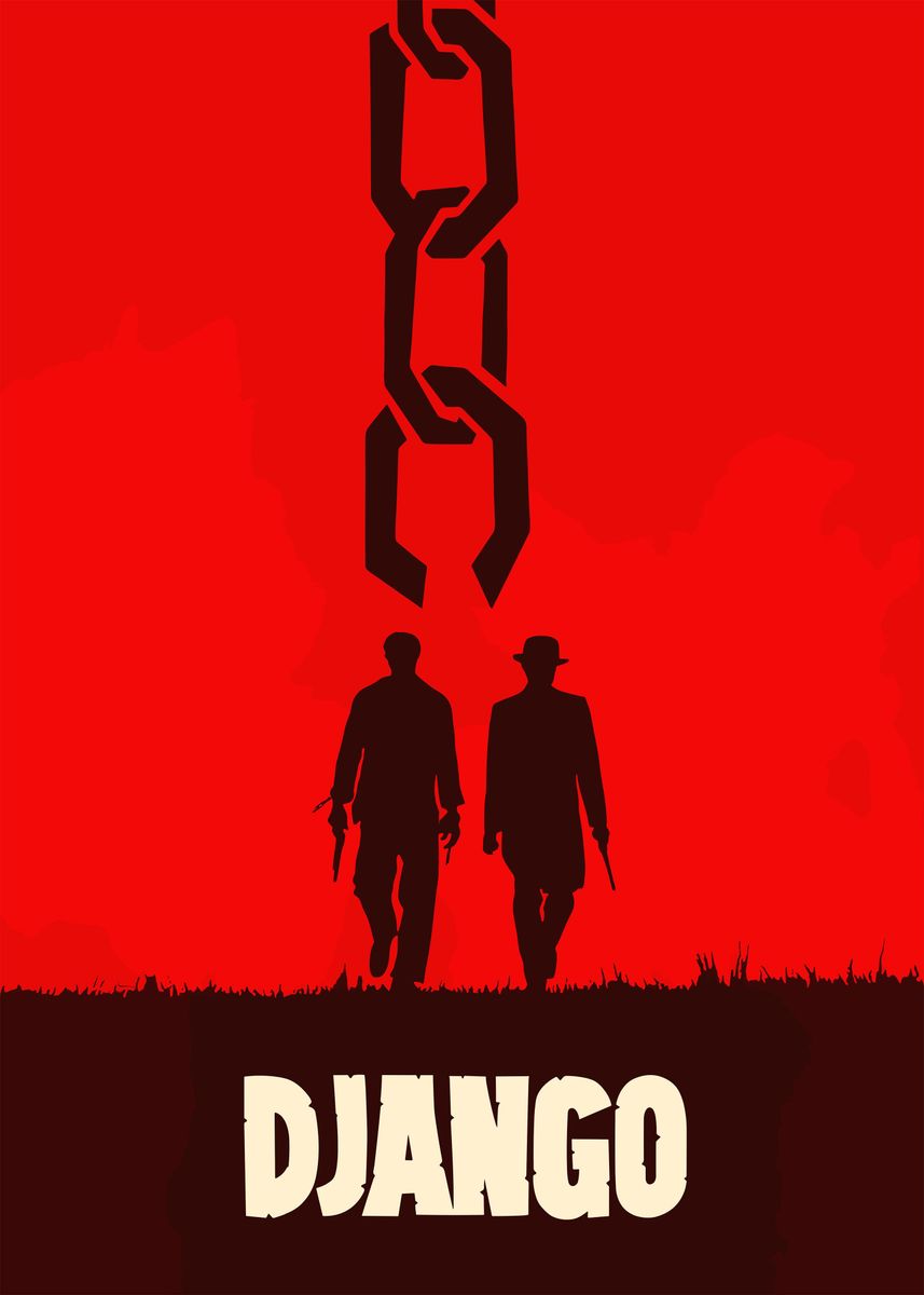 'Django' Poster, picture, metal print, paint by Adney | Displate