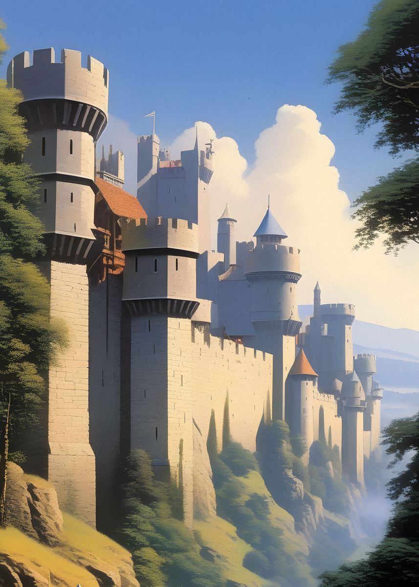 'Fortress Wall' Poster, picture, metal print, paint by vandervisuals ...