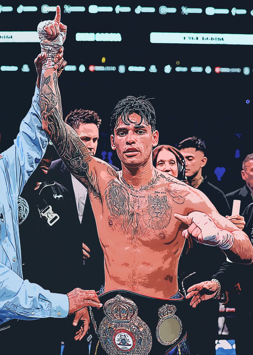 'Ryan Garcia' Poster, picture, metal print, paint by Benny Jacobs ...
