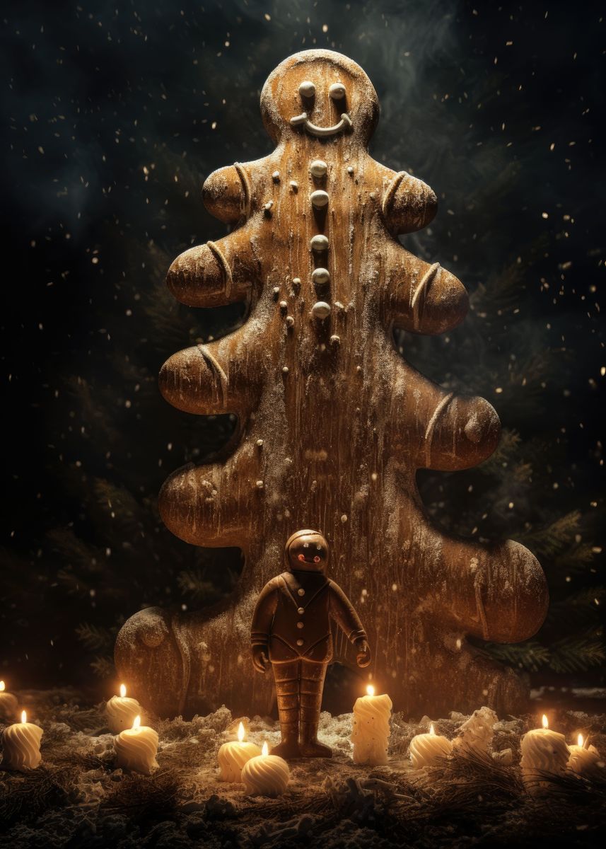 'Gingerbread tree' Poster, picture, metal print, paint by Mezma and ...