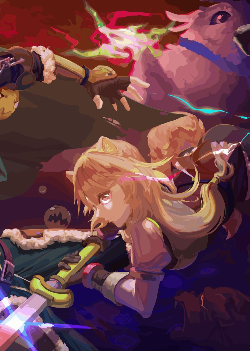 'retro anime' Poster, picture, metal print, paint by Ark Nights | Displate