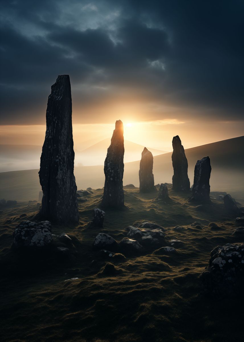 'Monoliths' Poster, picture, metal print, paint by ArtNinja | Displate