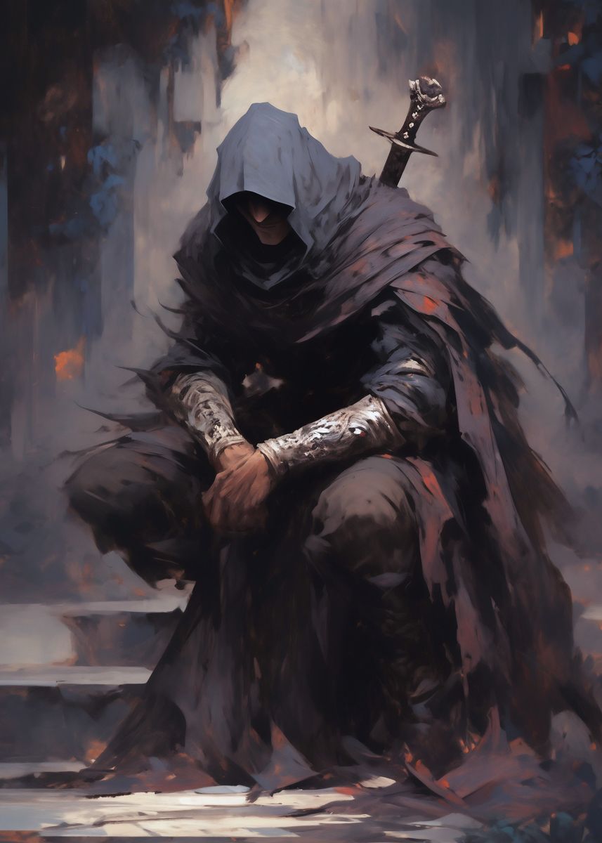 'Contemplative Soul' Poster, picture, metal print, paint by Bingol0ve ...