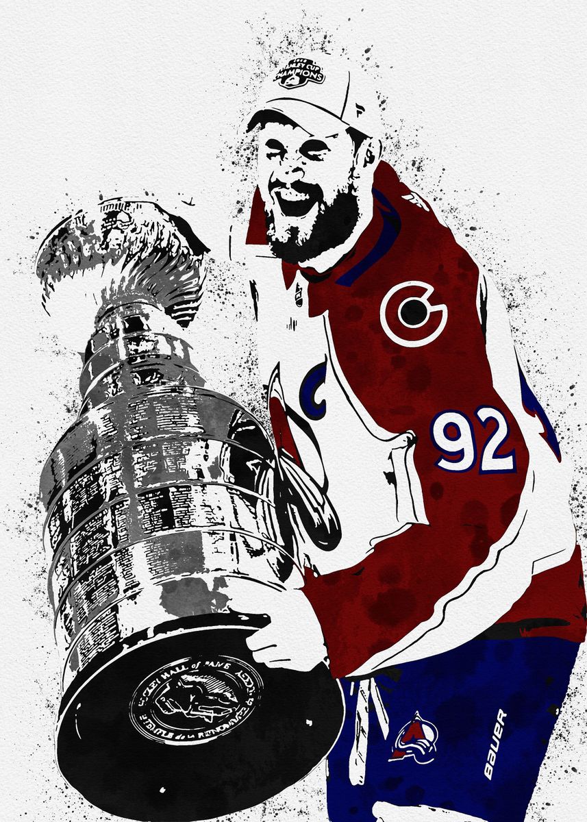 'Gabriel Landeskog Painting' Poster, picture, metal print, paint by ...