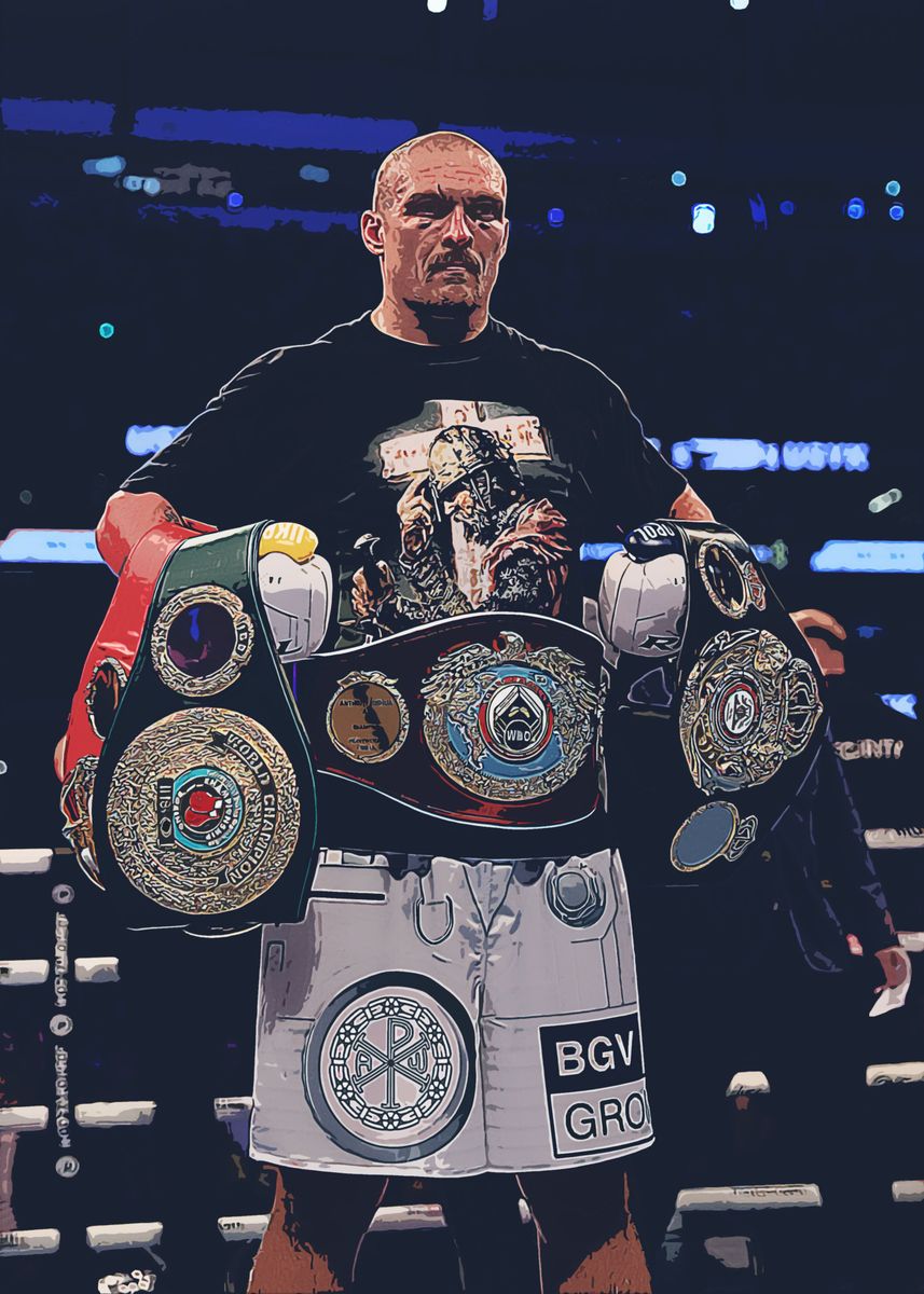'Oleksandr Usyk ' Poster, picture, metal print, paint by Benny Jacobs ...