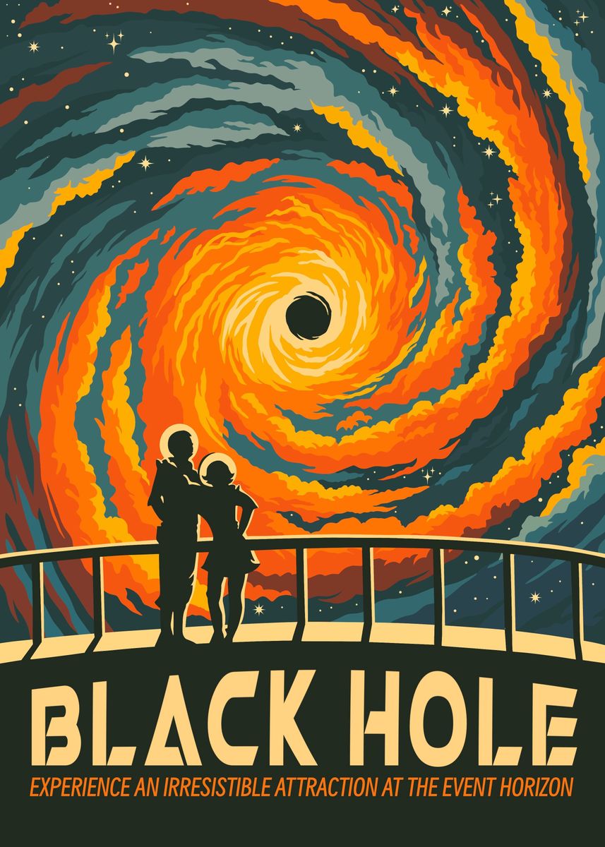 'Black hole' Poster, picture, metal print, paint by Selja Cute | Displate