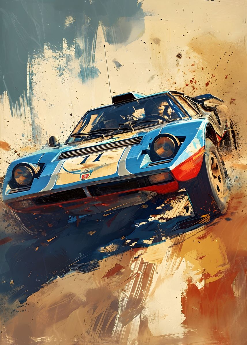 '1974 Lancia Stratos HF ' Poster, picture, metal print, paint by ...