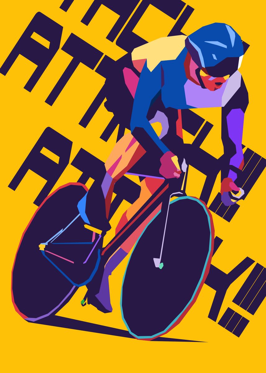 'Track Cycling Pop Art' Poster, picture, metal print, paint by Ro ...