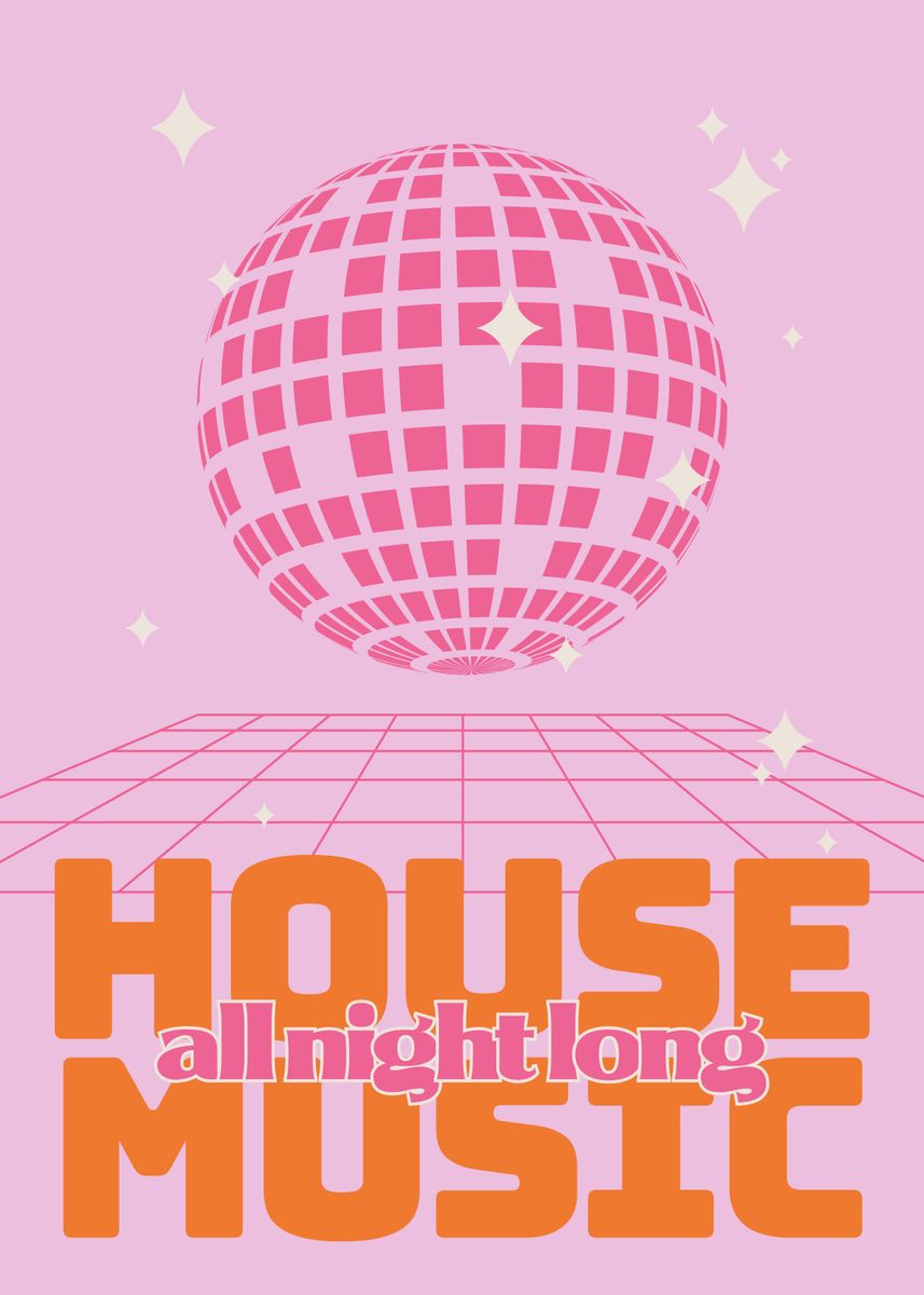 'House music' Poster, picture, metal print, paint by Graphix313 | Displate
