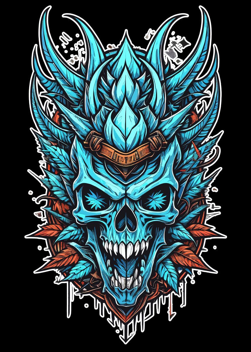 'Metal Skull Artwork' Poster, picture, metal print, paint by Rick ...