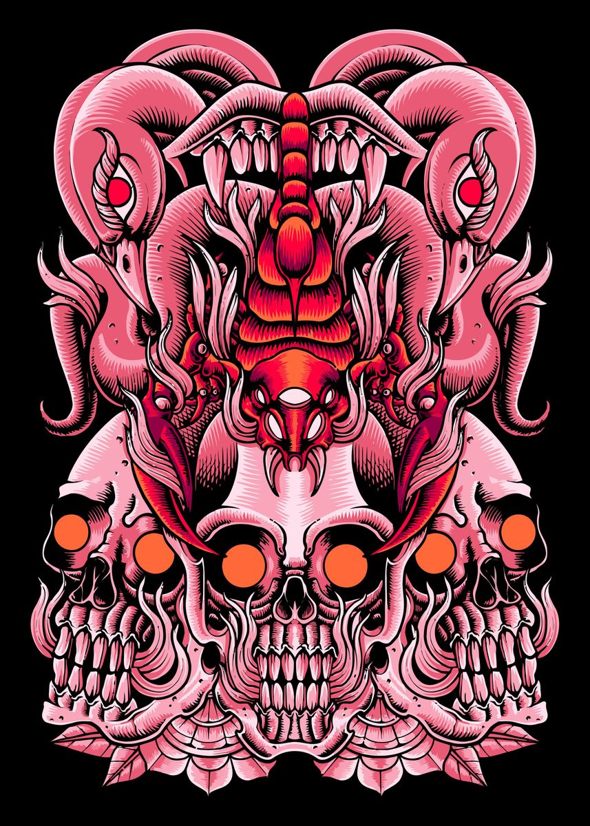 'Aesthetic Halloween Horror' Poster, picture, metal print, paint by ...