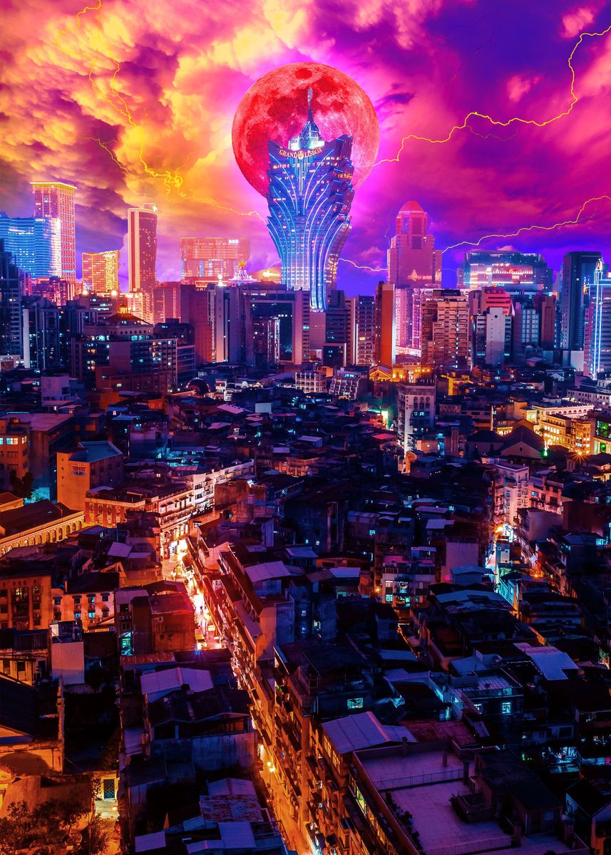 'Saturated City' Poster, picture, metal print, paint by Visions of ...