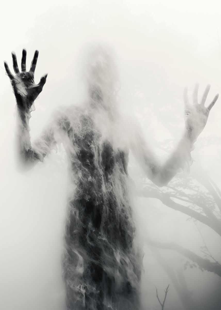 'Creepy Women In The Woods' Poster, picture, metal print, paint by Christian Mueller | Displate