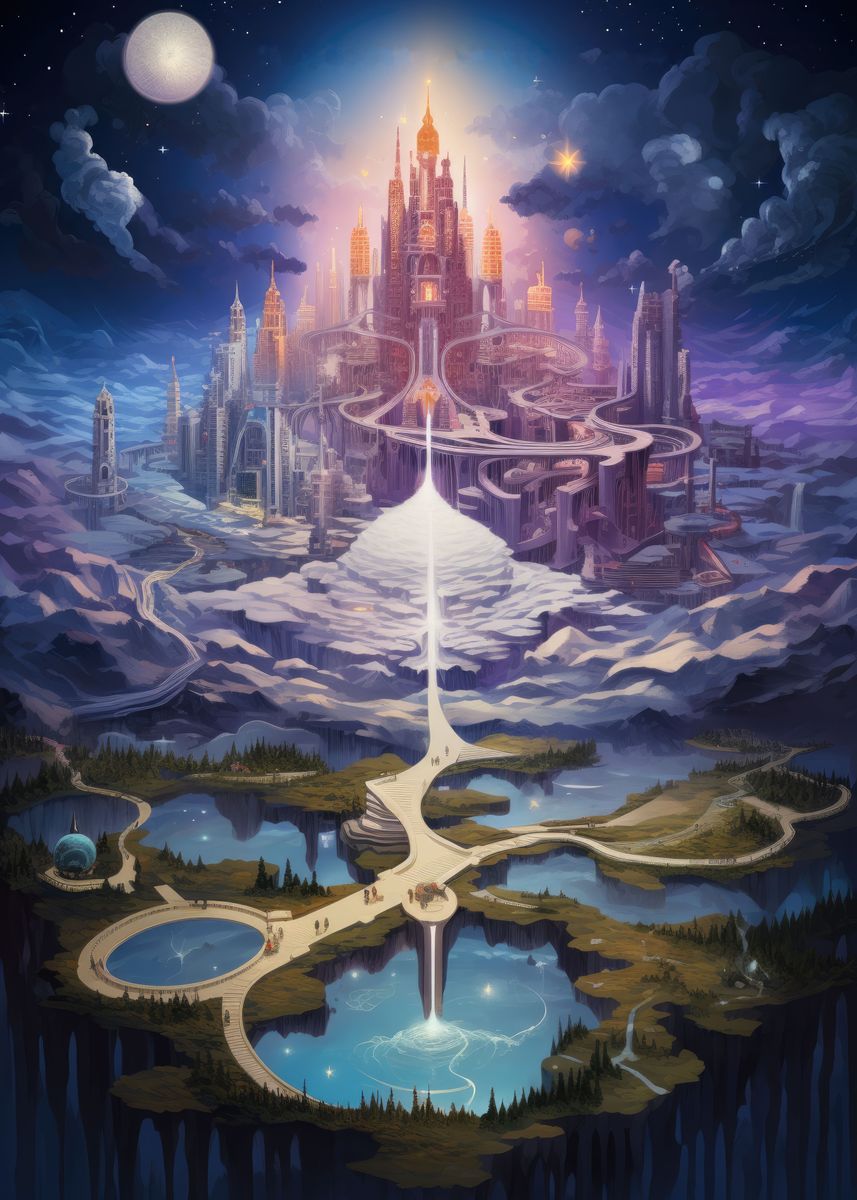 'Space palace' Poster, picture, metal print, paint by Mezma and Azzayal ...