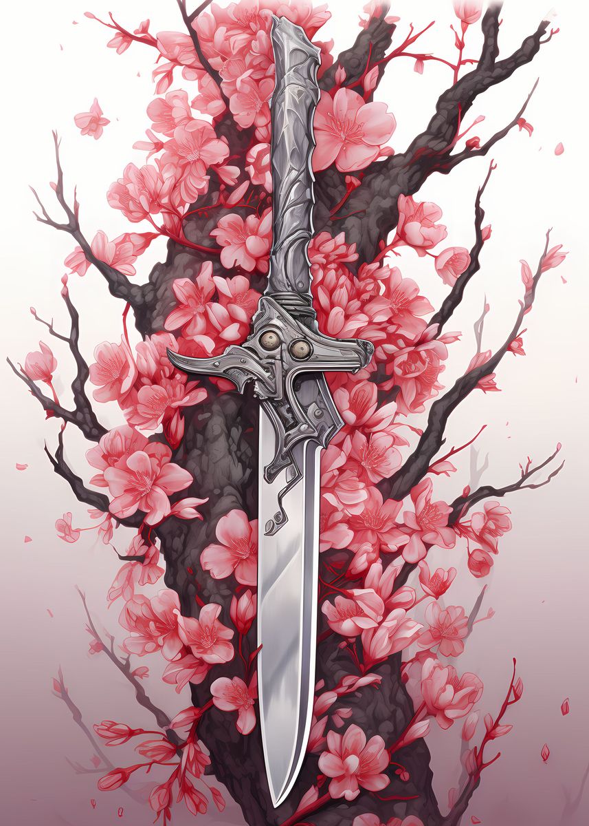 'Cherry Blossom Weapon' Poster, picture, metal print, paint by Danan ...