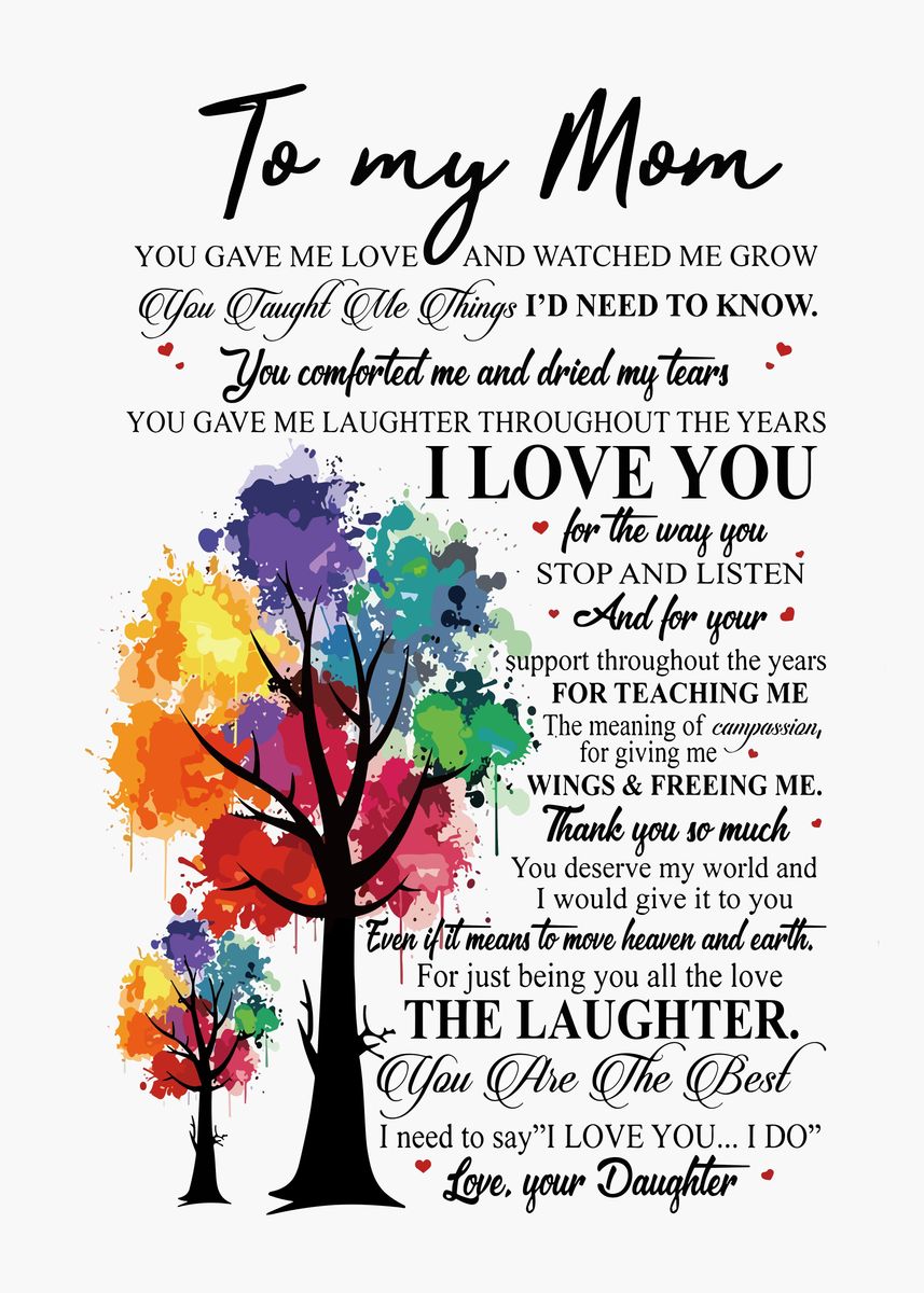 'To my mom' Poster, picture, metal print, paint by One Piece Top Gun ...