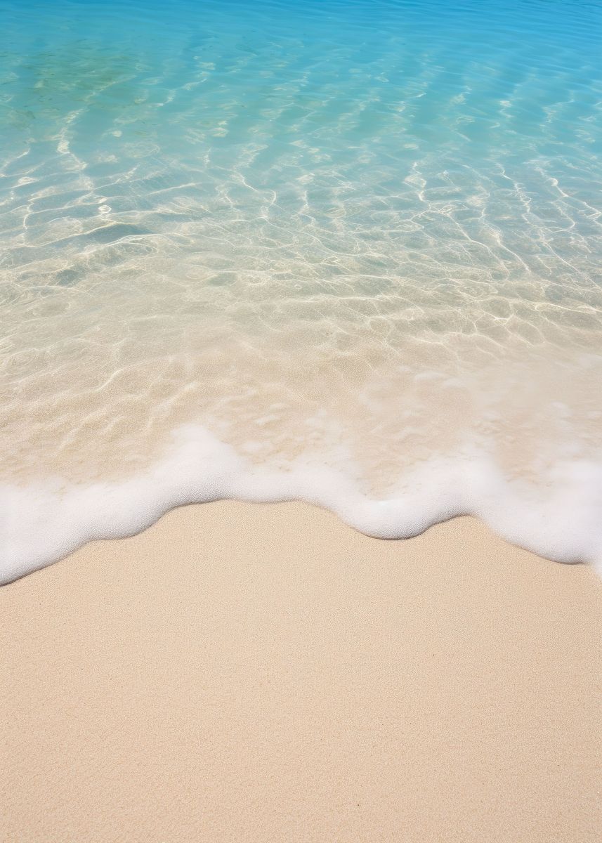 'Sandy Beach' Poster, picture, metal print, paint by Jan | Displate