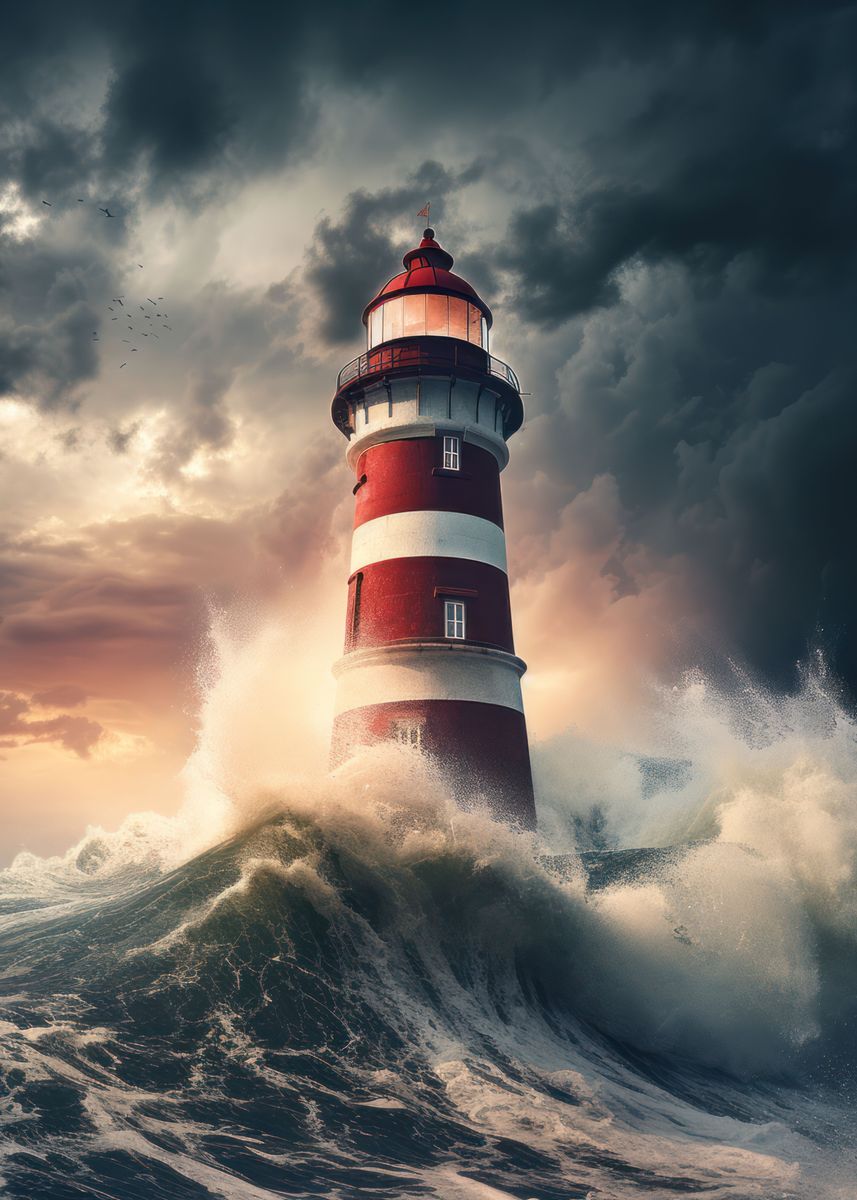 'Steadfast Beacon' Poster, picture, metal print, paint by jodotodesign ...