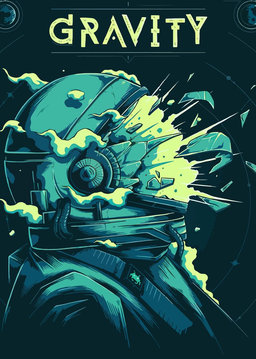 'gravity movie' Poster, picture, metal print, paint by Aksara Alka R ...