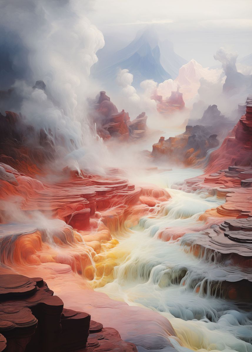 'Geyser' Poster, picture, metal print, paint by ArtNinja | Displate