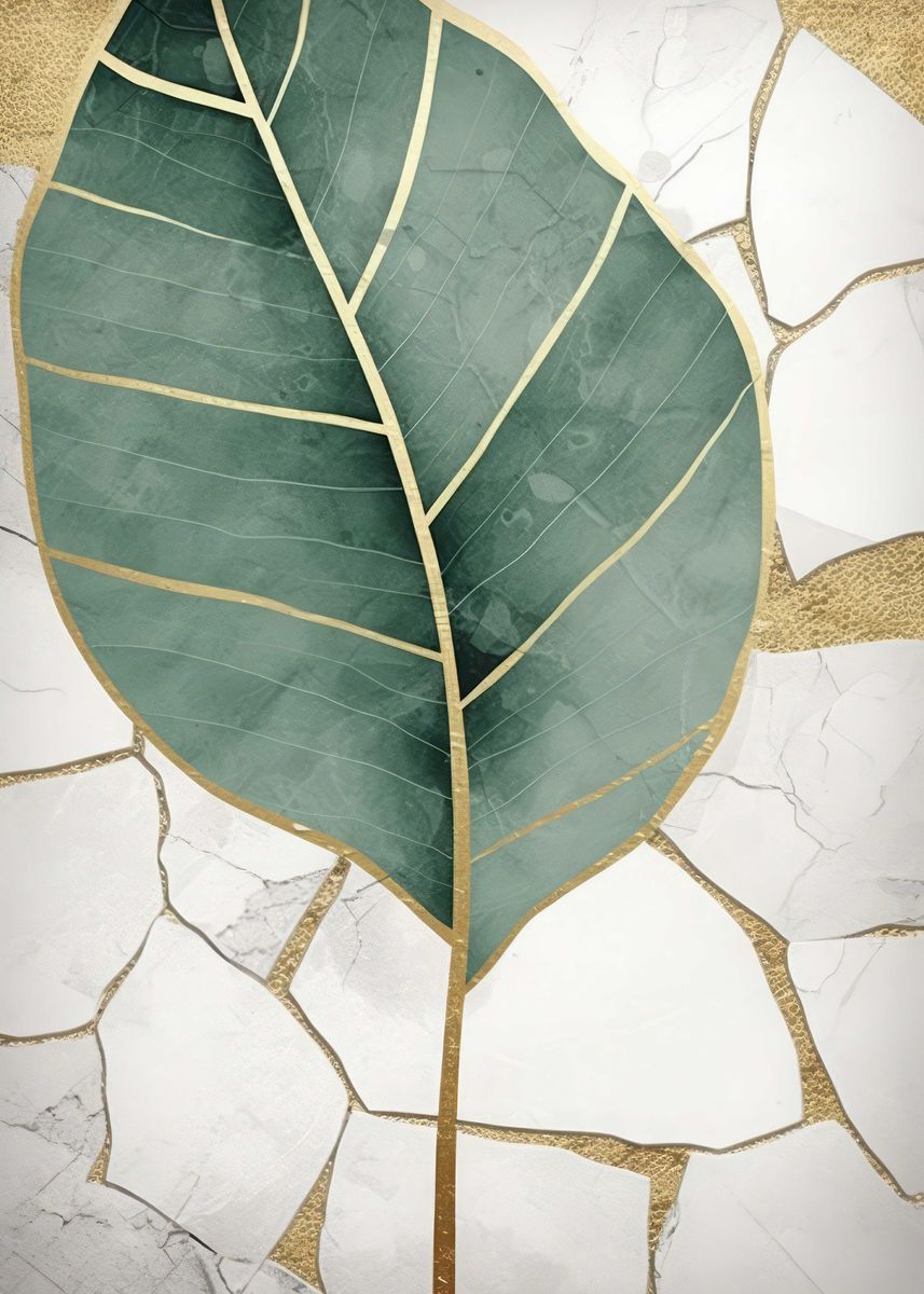 'Abstract Gold Decor' Poster, picture, metal print, paint by Morgan Yon ...