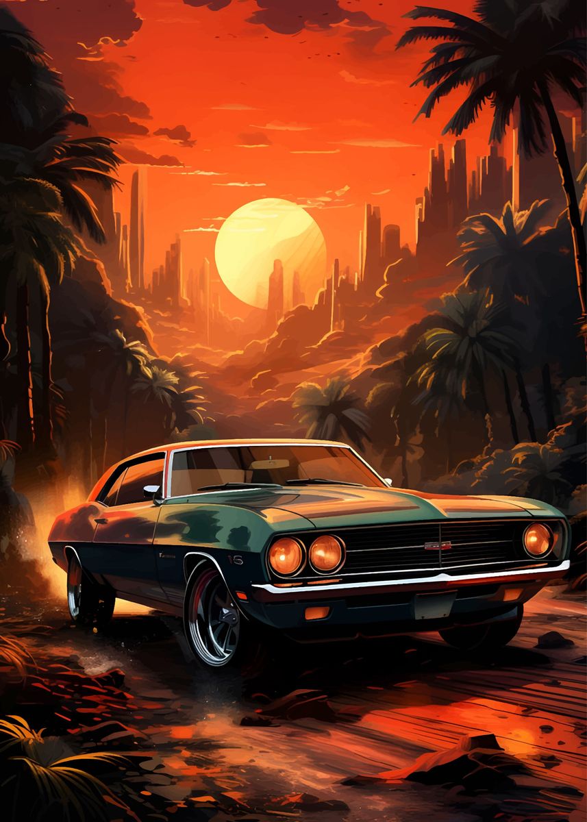 'race car' Poster, picture, metal print, paint by best art | Displate