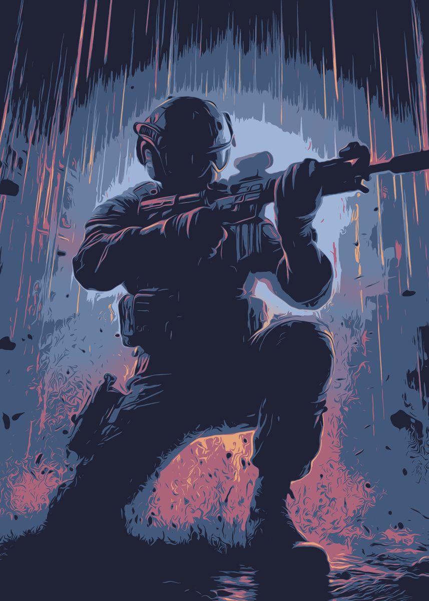 'Soldier ' Poster, picture, metal print, paint by Kamelyon | Displate