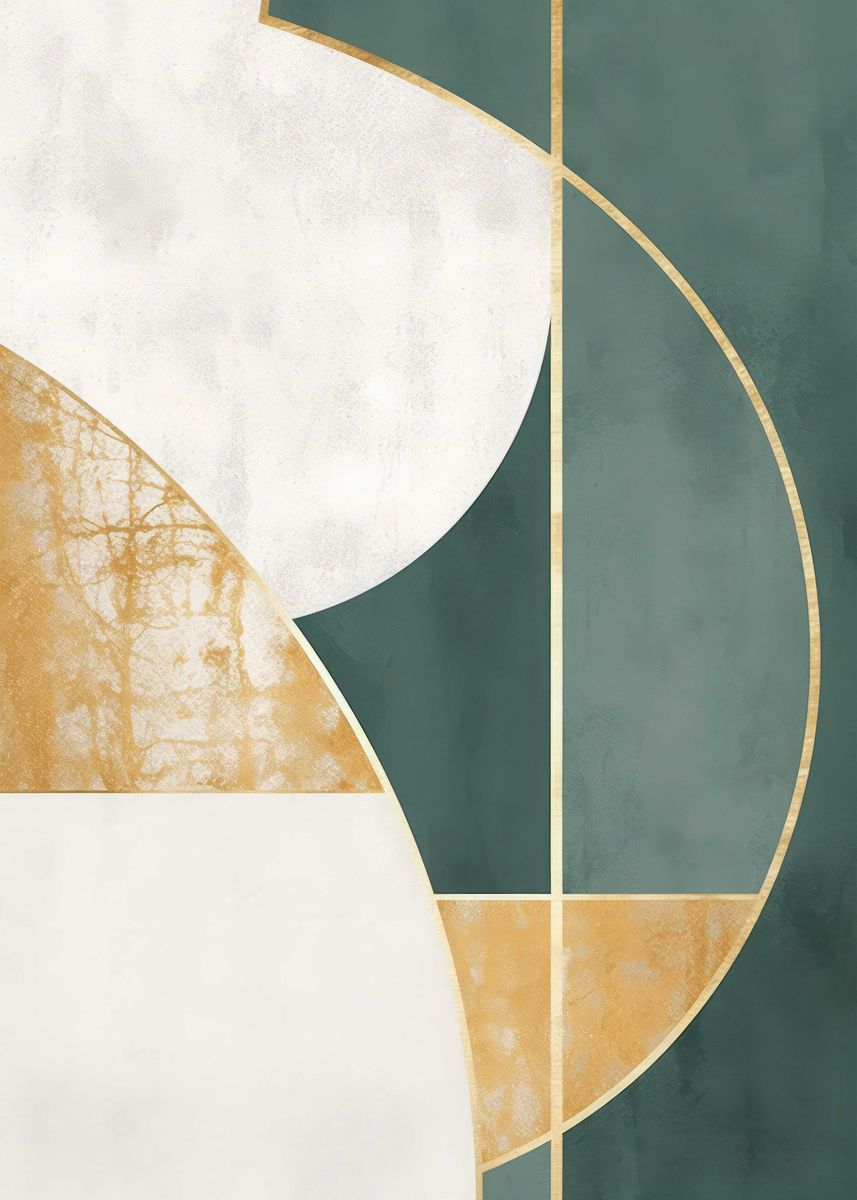 'Abstract Gold Decor' Poster, picture, metal print, paint by Morgan Yon ...