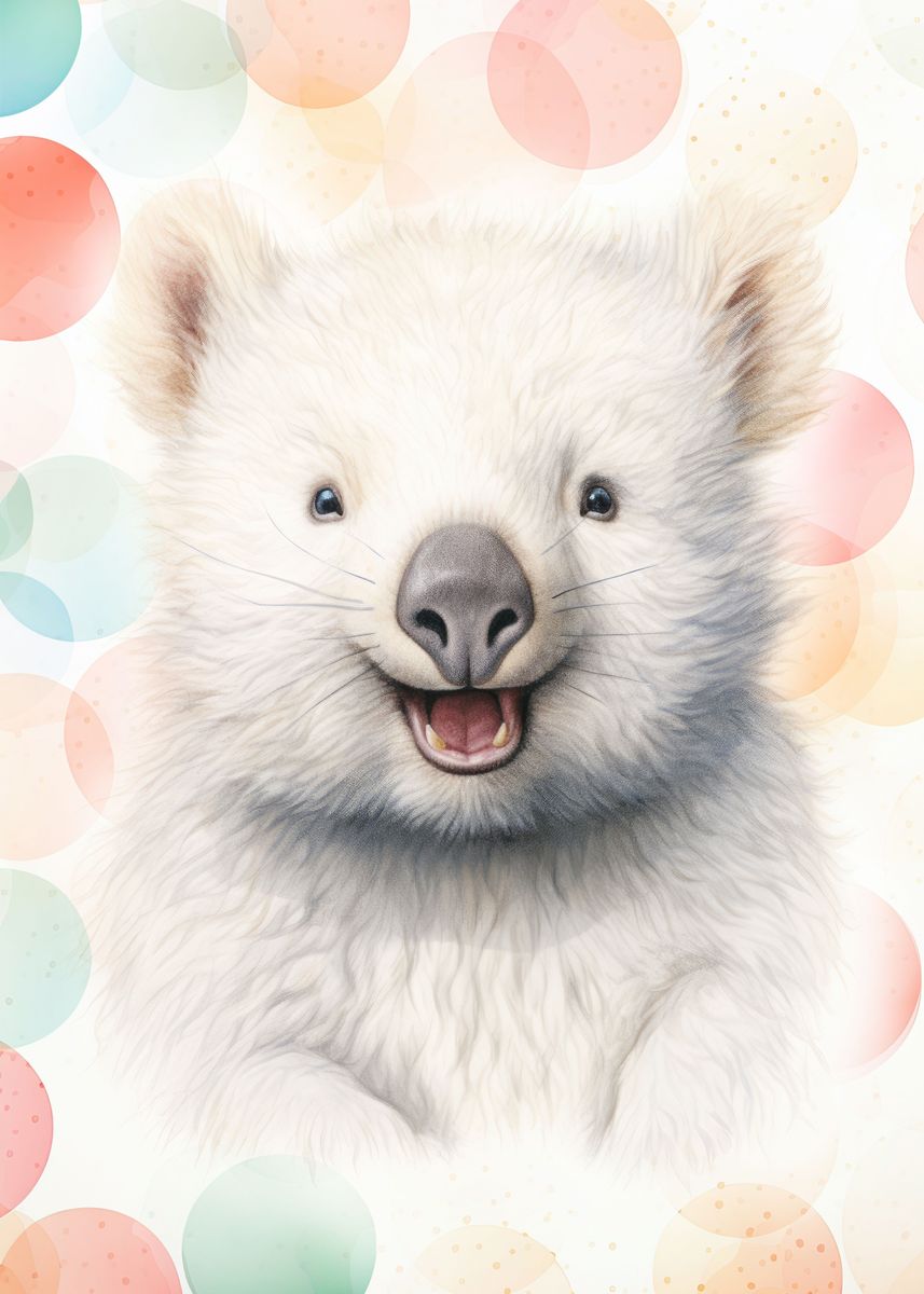 'Wombat joey' Poster, picture, metal print, paint by Mezma and Azzayal ...