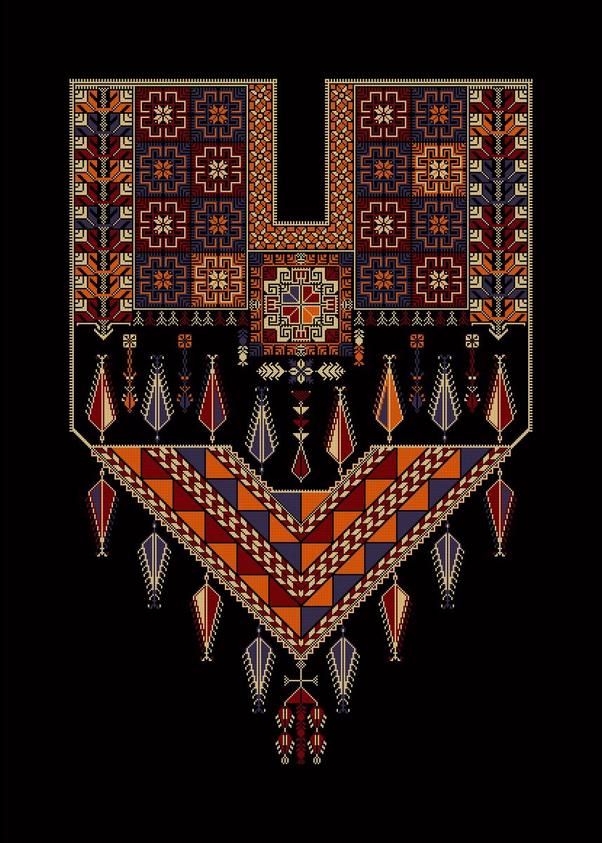 'Tatreez 16' Poster, picture, metal print, paint by Richard Laschon ...