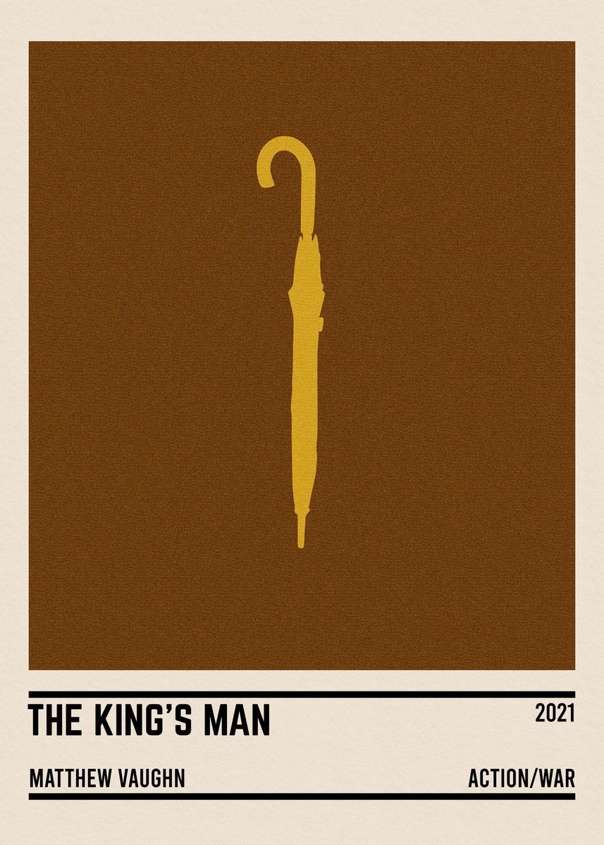 'The Kings Man Minimalist' Poster, picture, metal print, paint by ...